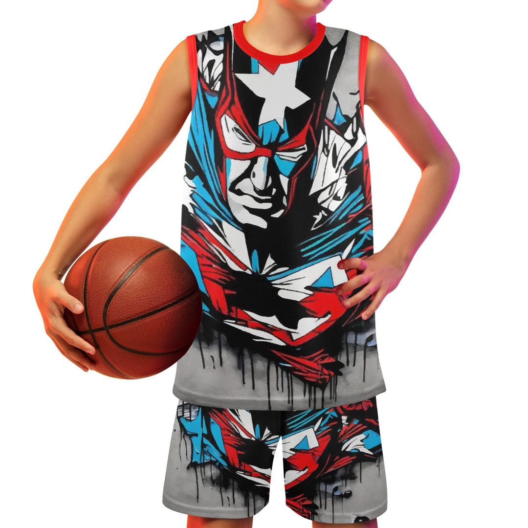 Basketball Uniform Super Hero Comics Cartoon Custom Basketball Jerseys ...