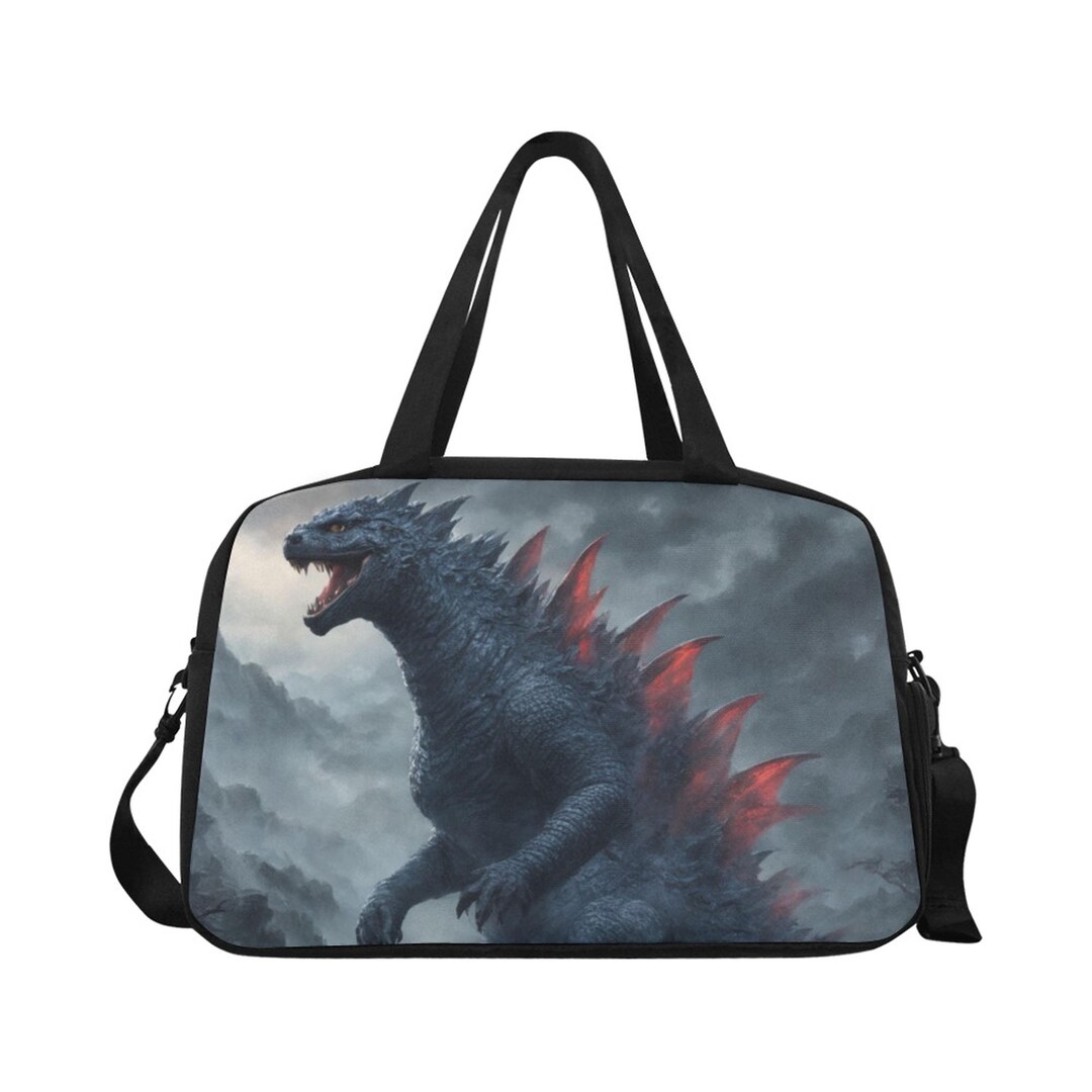 Godzilla Duffel Bag Godzilla Bag Kaiju Gojira Pencil Art Godzillas Backpack Godzilla - Etsy