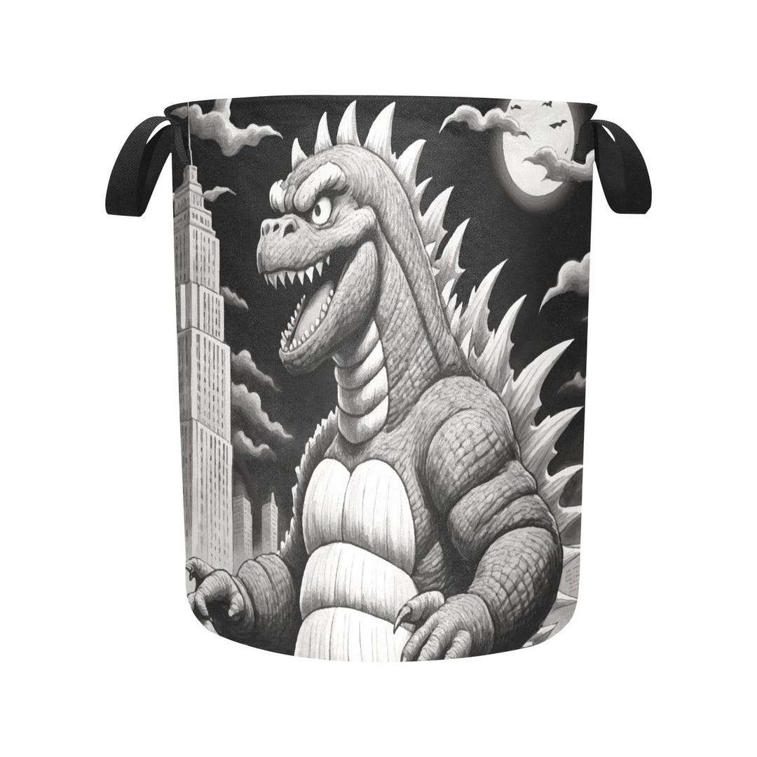 Laundry Basket Godzilla Kaiju Gojira Vintage Cartoon Comics Godzillas Basket - Etsy