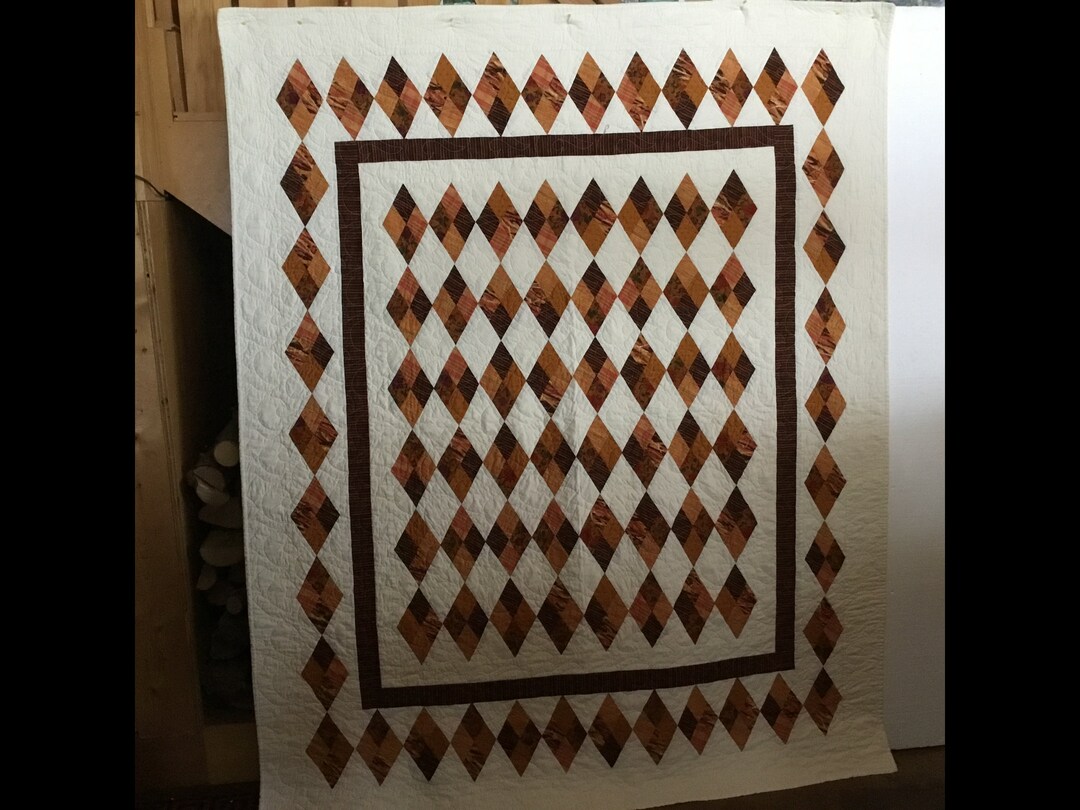 Diamond Quilt, Earth Tones, Shades of Browns, Beige and Everything in ...