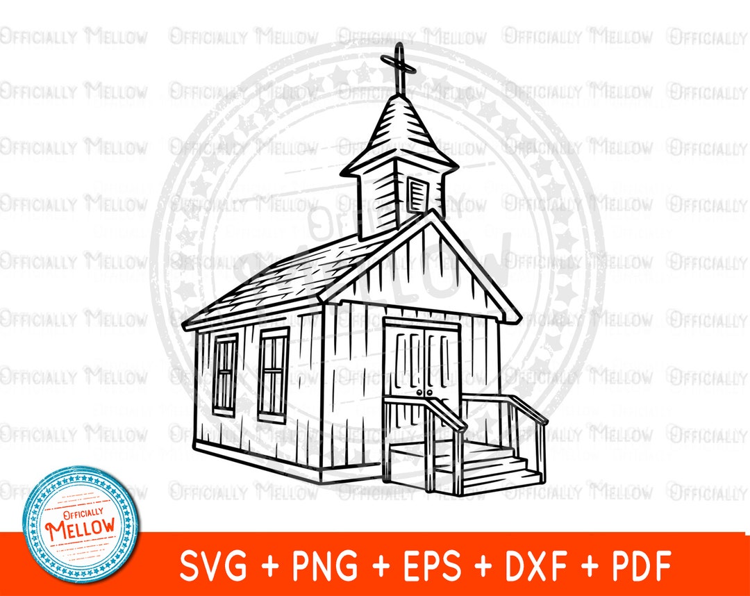 Country Church SVG, Church Clipart, Church PNG, Cricut Church Cut File ...
