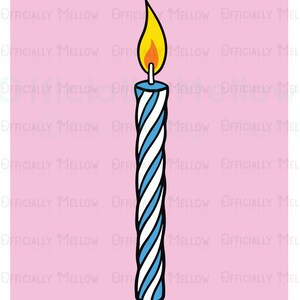 Rainbow Birthday Candles SVG: Clipart, Cut Files (digital Download) - Etsy