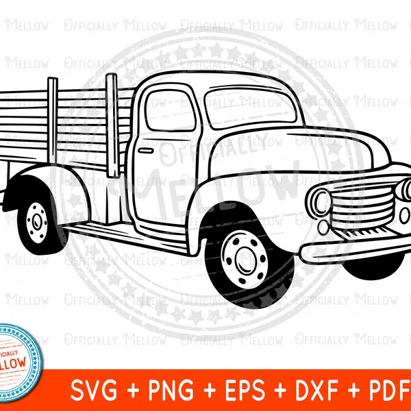 Old Truck Outline Svg - Etsy