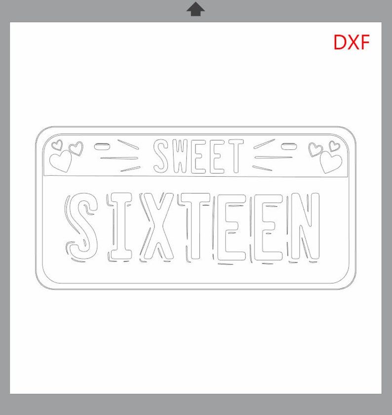 Sweet 16 SVG: Birthday License Plate Clipart (digital Download) - Etsy