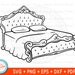 Bed SVG, Royal Bed, Sleeping SVG, Nap Queen, Bed Clip Art, Bed Vector ...
