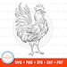 Rooster SVG Rooster Clip Art Rooster PNG Rooster Vector - Etsy