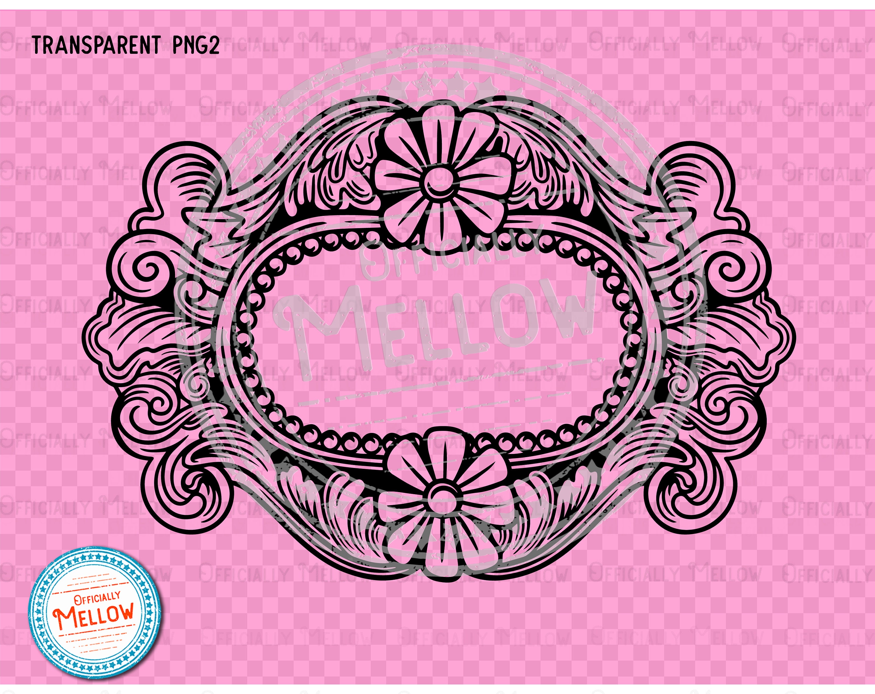 Floral Belt Buckle SVG: Cowgirl Rodeo Design (digital Download) - Etsy