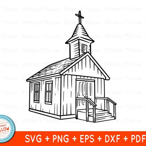 Country Church SVG Church Clipart Church PNG Cricut Church - Etsy
