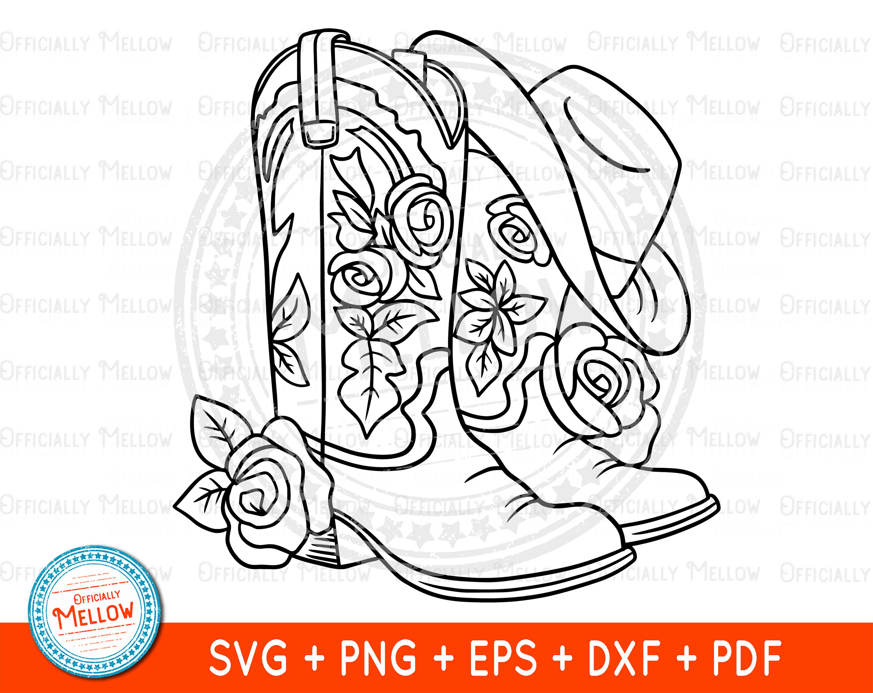 Cowgirl Boots With Flowers SVG Cowgirl Gifts for Girls - Etsy