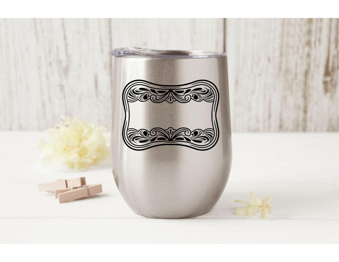 Tooled Leather Buckle SVG: Western Design Cut File (digital Download ...