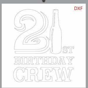21st Birthday Crew SVG: Party Graphic (digital Download) - Etsy
