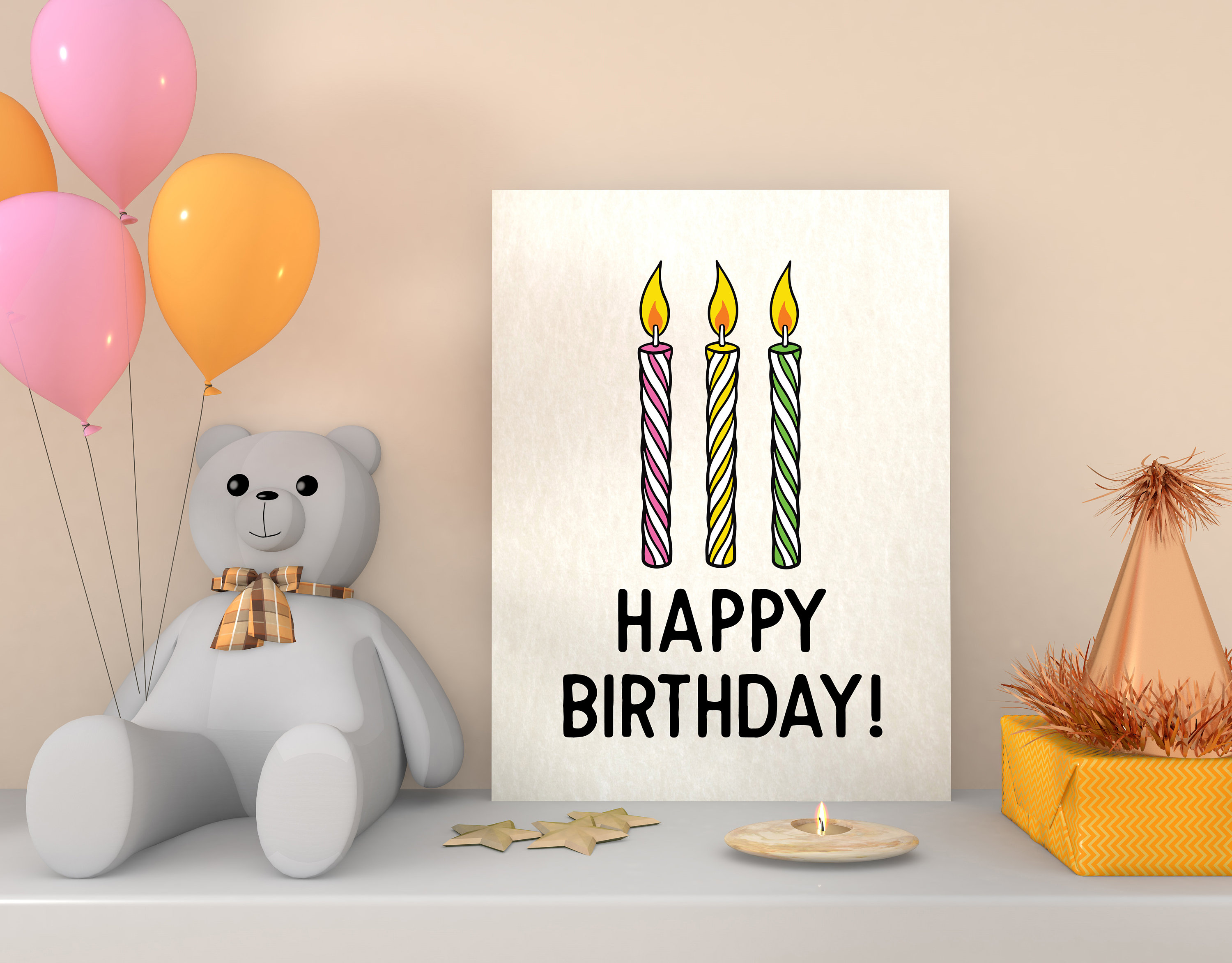 Rainbow Birthday Candles SVG: Clipart, Cut Files (digital Download ...