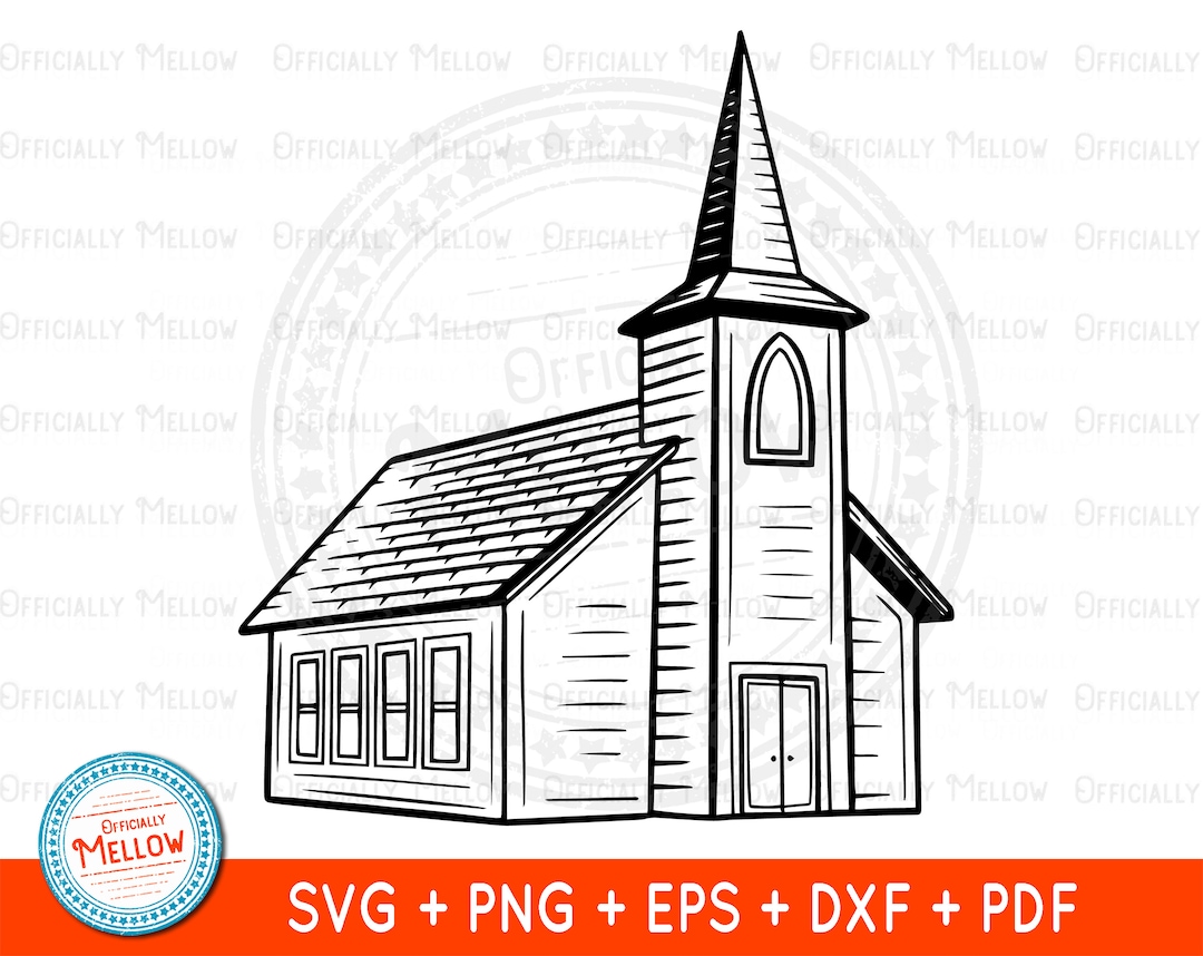 Old Church SVG, Church Clipart, Old Church PNG, Church Wall Art, Cricut ...