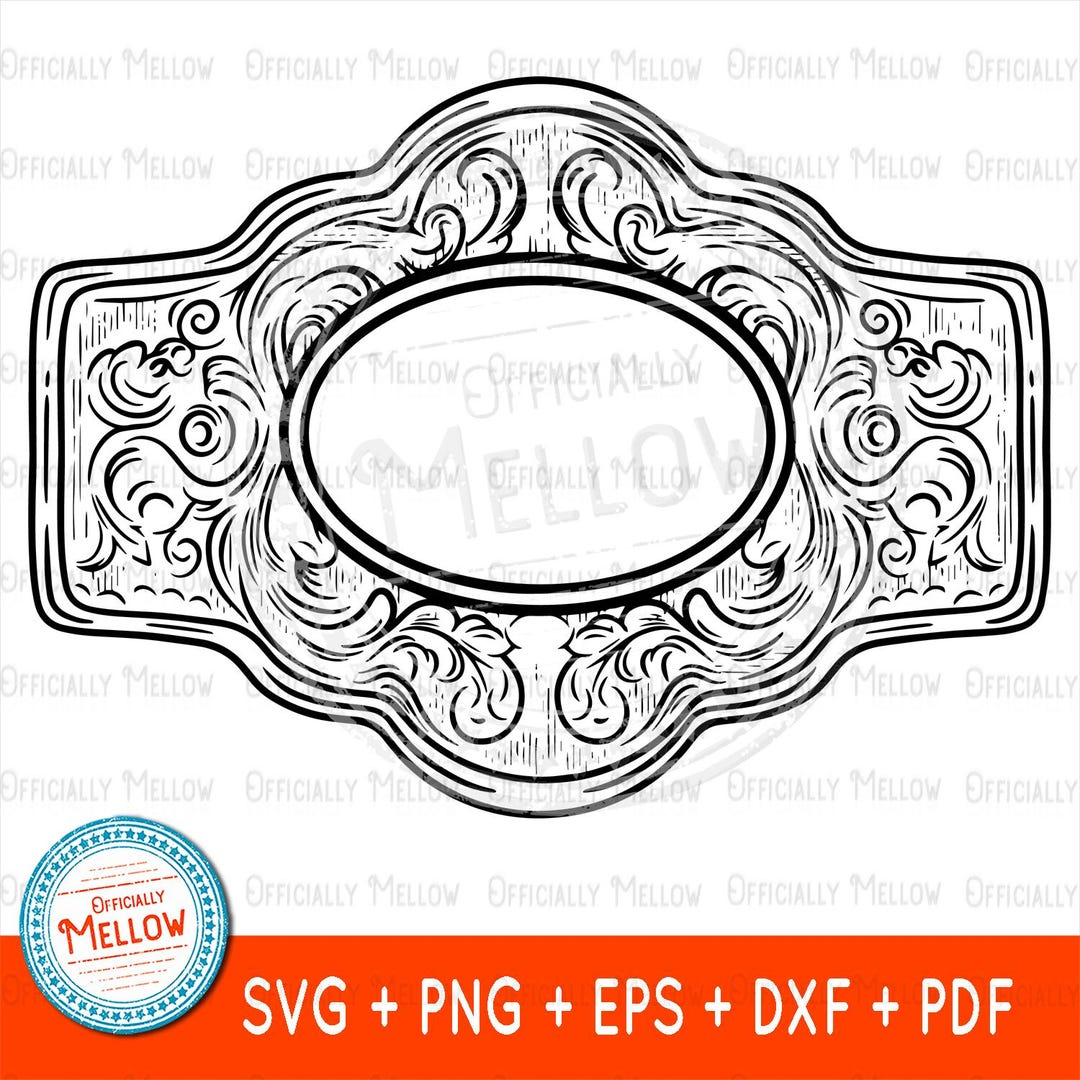 Organic Buckle SVG: Cowgirl Western Design (digital Download) - Etsy