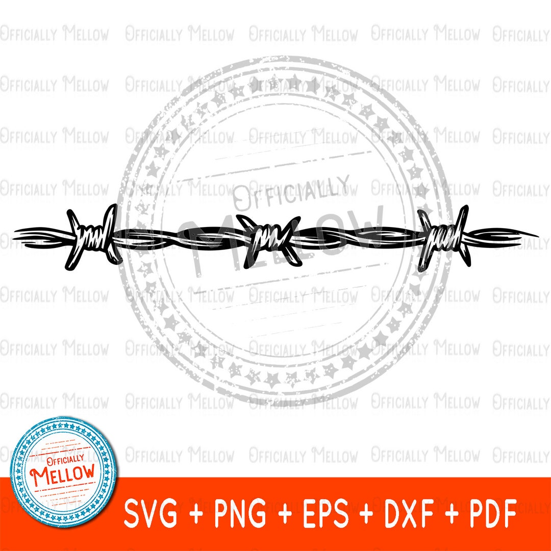 Barbed Wire SVG: Fence Clipart, Cricut Silhouette (digital Download) - Etsy