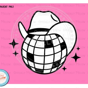 Disco Cowgirl SVG: Cowboy Hat Disco Ball (digital Download) - Etsy