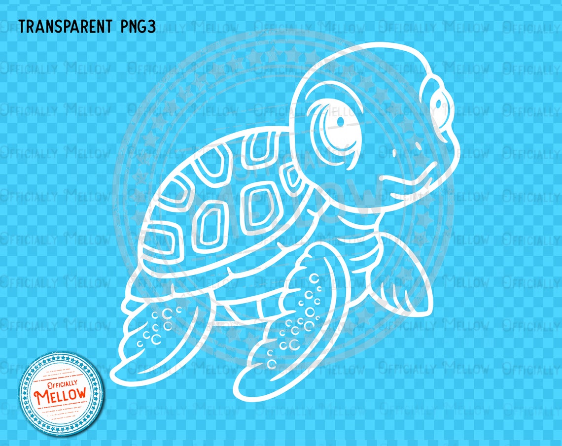 Sea Turtle SVG Cute Turtle SVG Turtle Clipart Turtle Gifts - Etsy