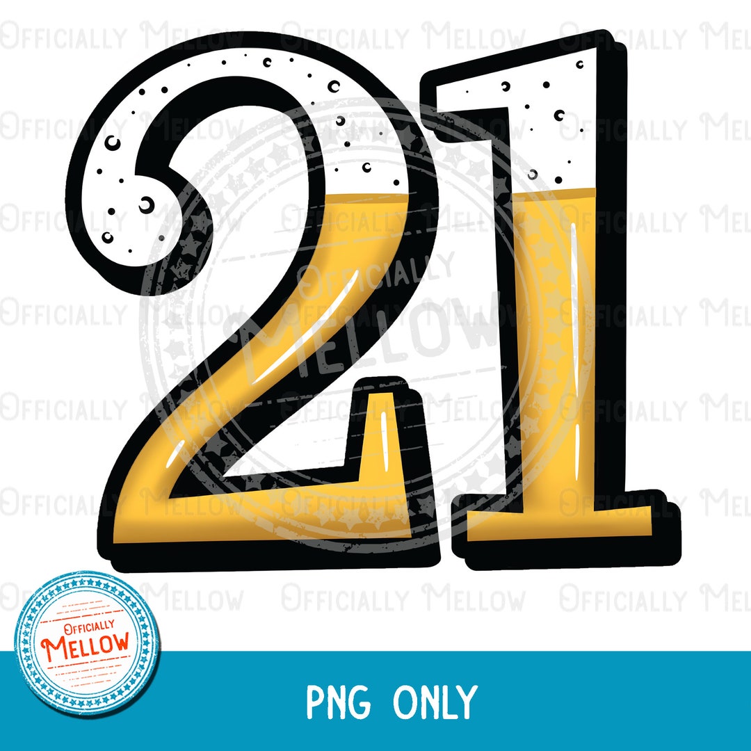 21 PNG, 21st Birthday Gift for Her, 21st Birthday Decorations, 21st ...