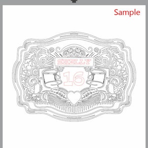 Belt Buckle Svg, Custom Buckle, Heart Buckle, Buckle SVG, Cowboy Gift ...