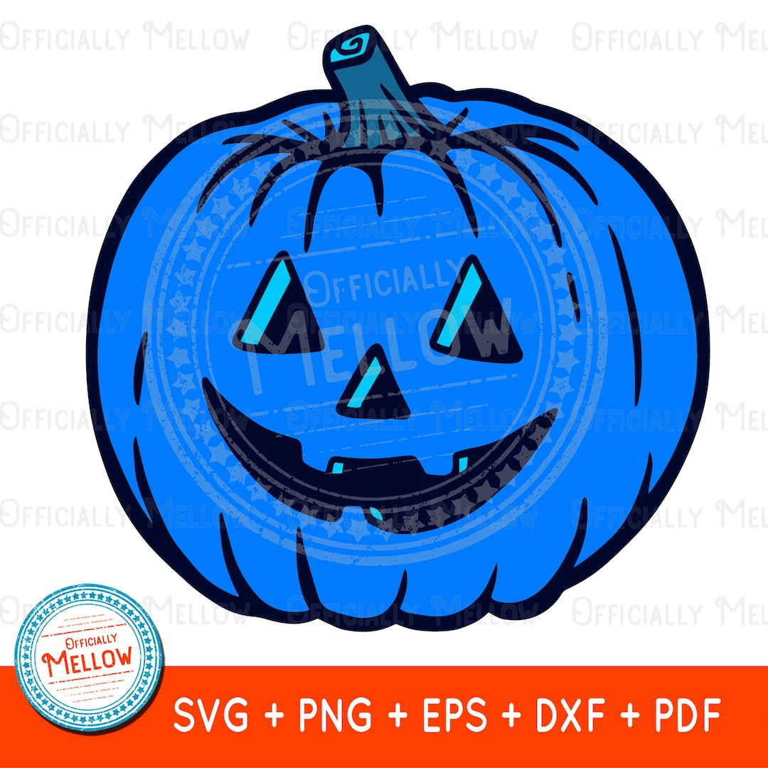 Blue Jack O Lantern SVG, Autism Awareness Svg, Blue Halloween Pumpkin ...
