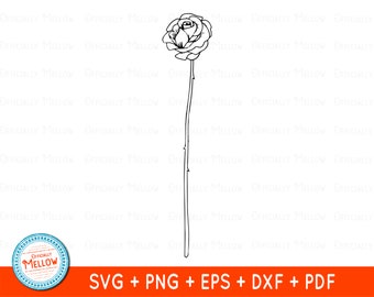 Long Stem Rose - Etsy