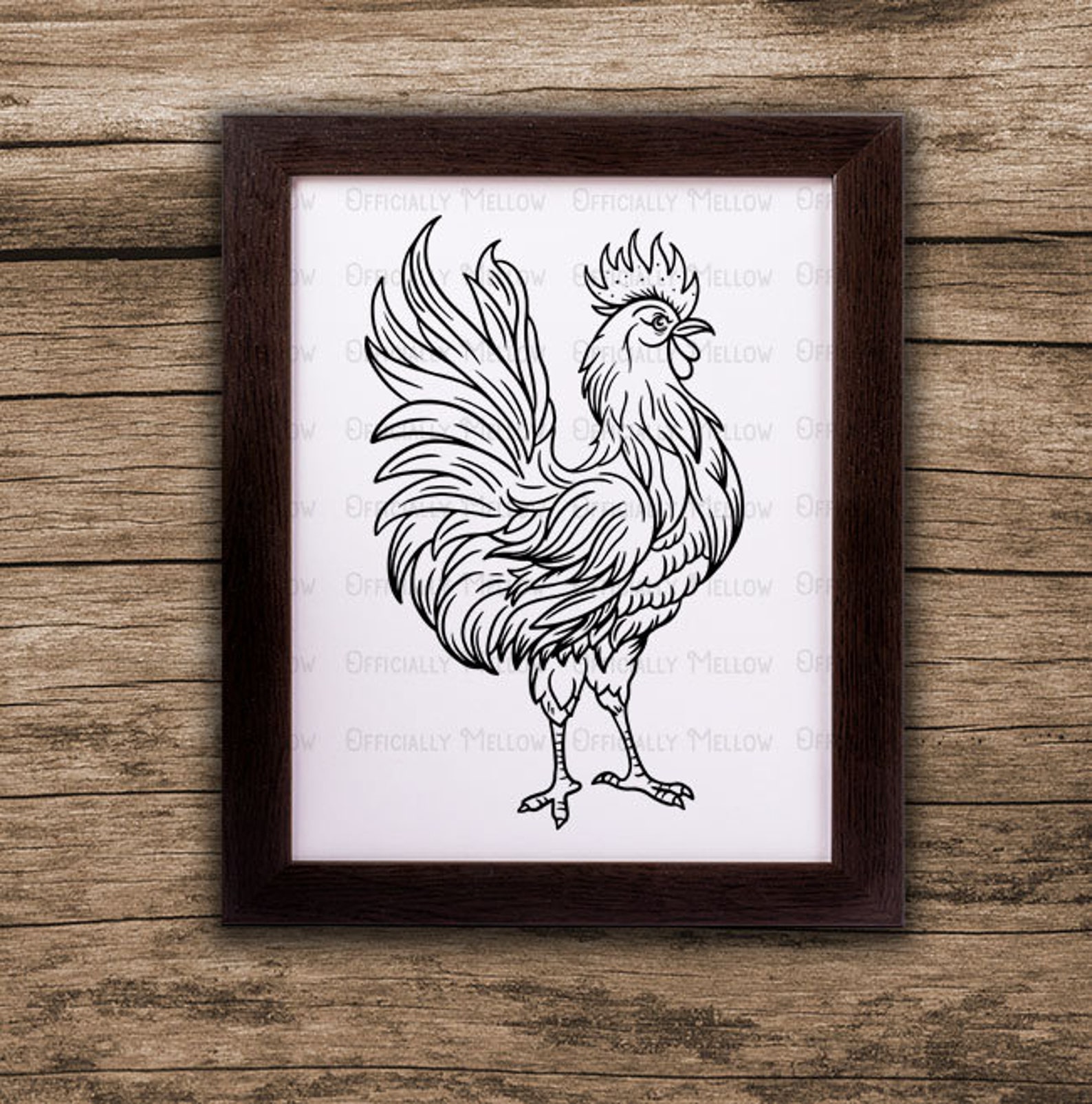 Rooster SVG Rooster Clip Art Rooster PNG Rooster Vector - Etsy