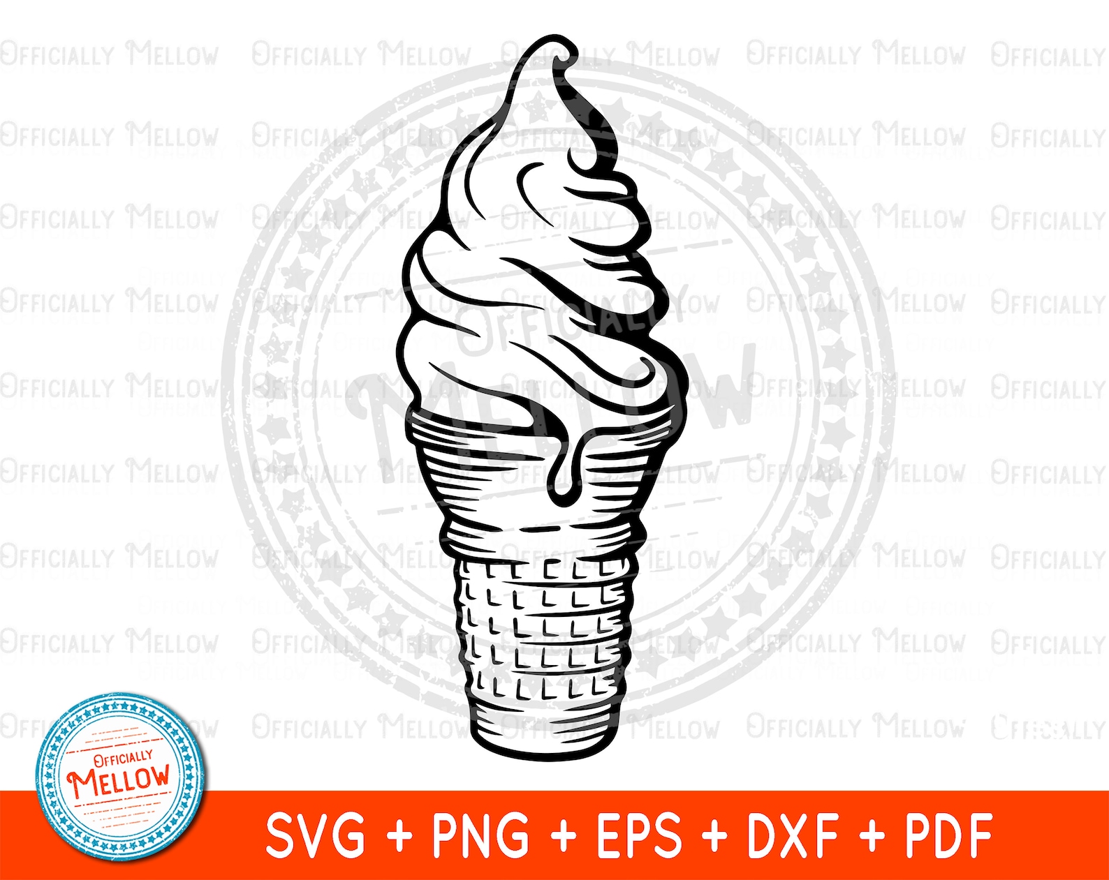 Ice Cream SVG, Ice Cream Clipart, Ice Cream Cone SVG, Dripping Ice ...