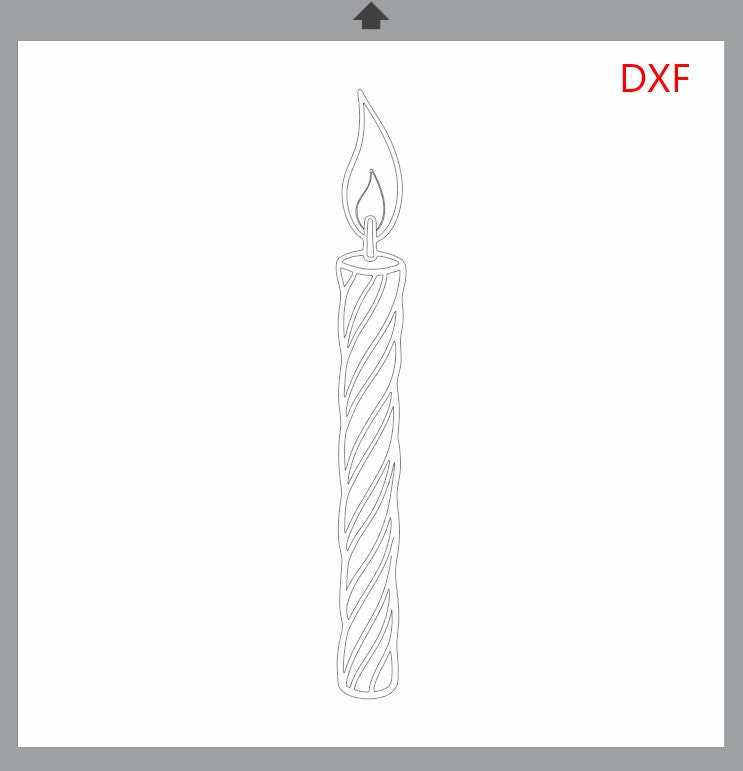 Birthday Candle Outline