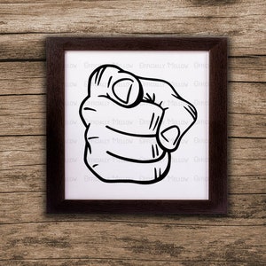 Pointing Finger Hand SVG: Cricut Cut Files (digital Download) - Etsy
