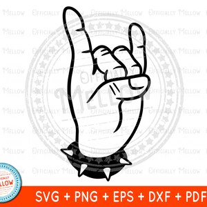 Rock Hand SVG Rock and Roll Svg Rock Horns Rock Music Svg - Etsy