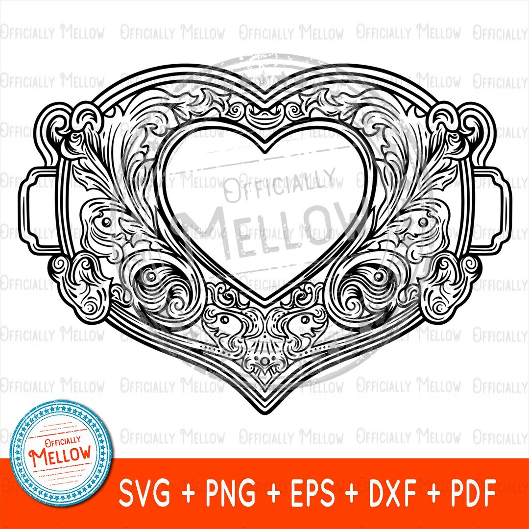 Heart Buckle SVG: Cowgirl Rodeo Design (digital Download) - Etsy