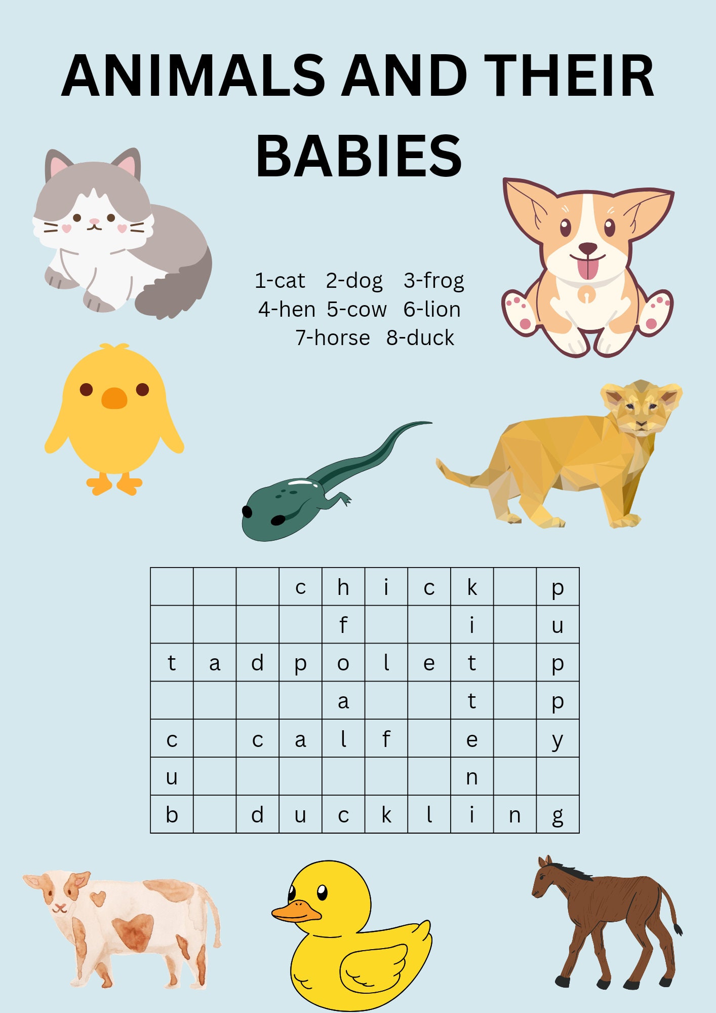 This Worksheet Aims to Introduce Young Learners to Various Animals and ...