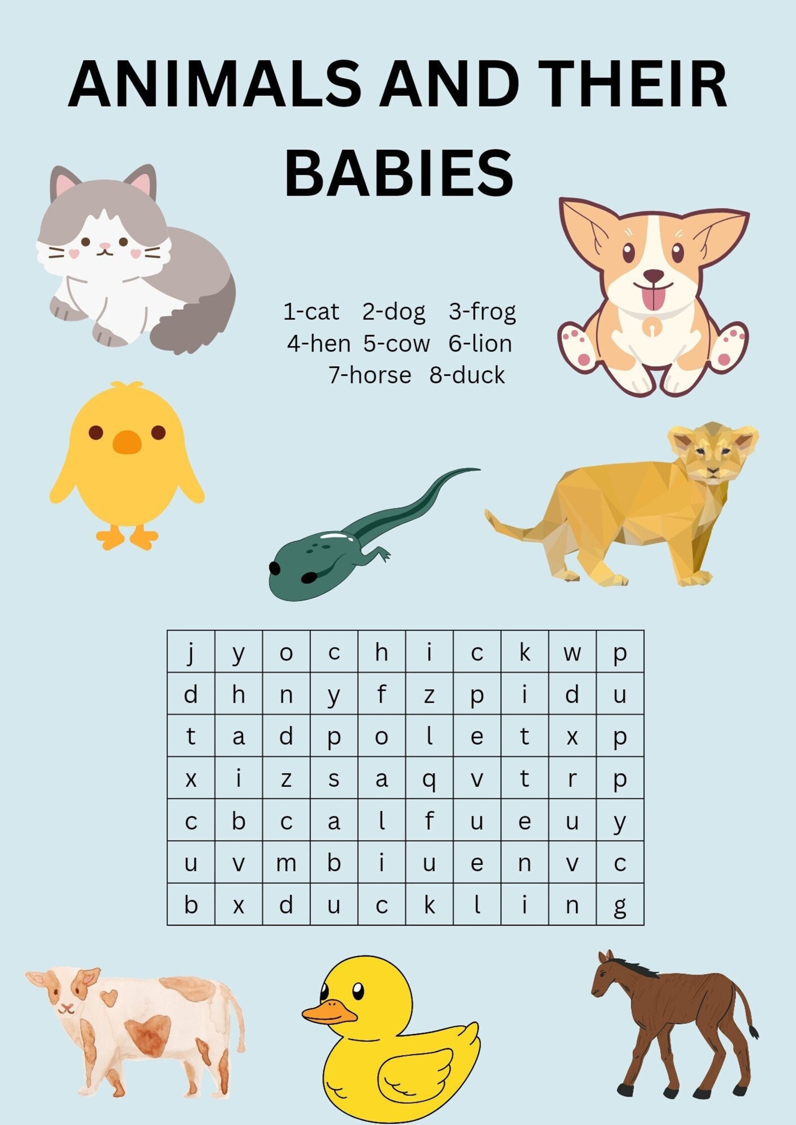 This Worksheet Aims to Introduce Young Learners to Various Animals and ...