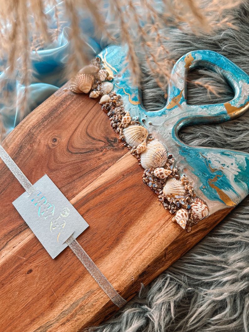 Personalized Ocean Epoxy Resin Cutting Board,unique Gift ,wedding ...