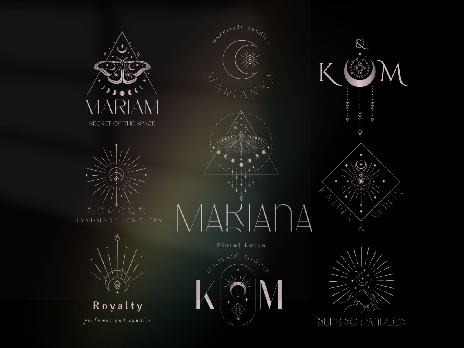 9 Editable Mystical Logo Design,diy Logo Template, Customizable Logo ...