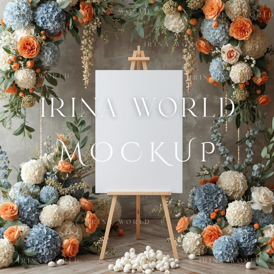 Floral Welcome Wedding Sign Mockup 18x24,blank Acrylic Mockup,acrylic ...
