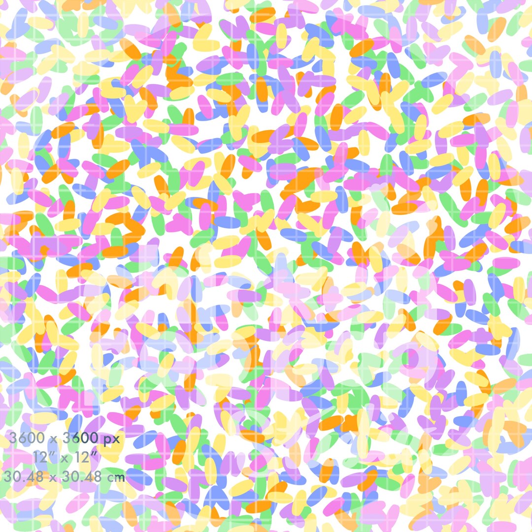 Rainbow Sprinkles Seamless Pattern | Party Fabric Digital Download ...