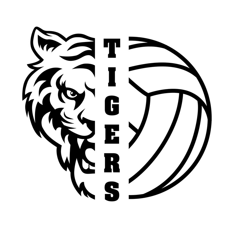 Tigers Volleyball, Tigers, Tigers Logo, Tigers SVG, Volleyball SVG, T ...
