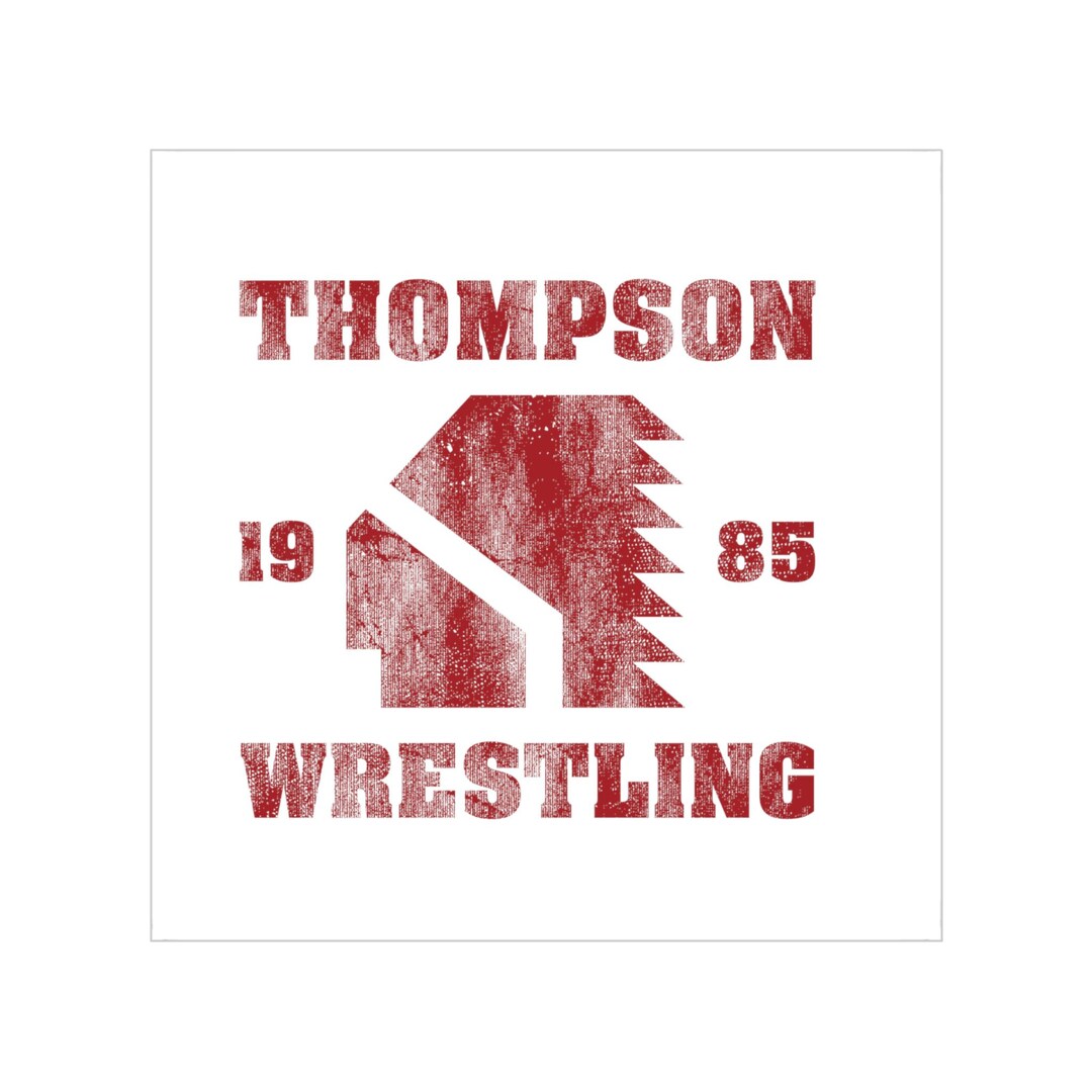 Thompson Wrestling Transparent Outdoor Stickers, Square, 1pc - Etsy