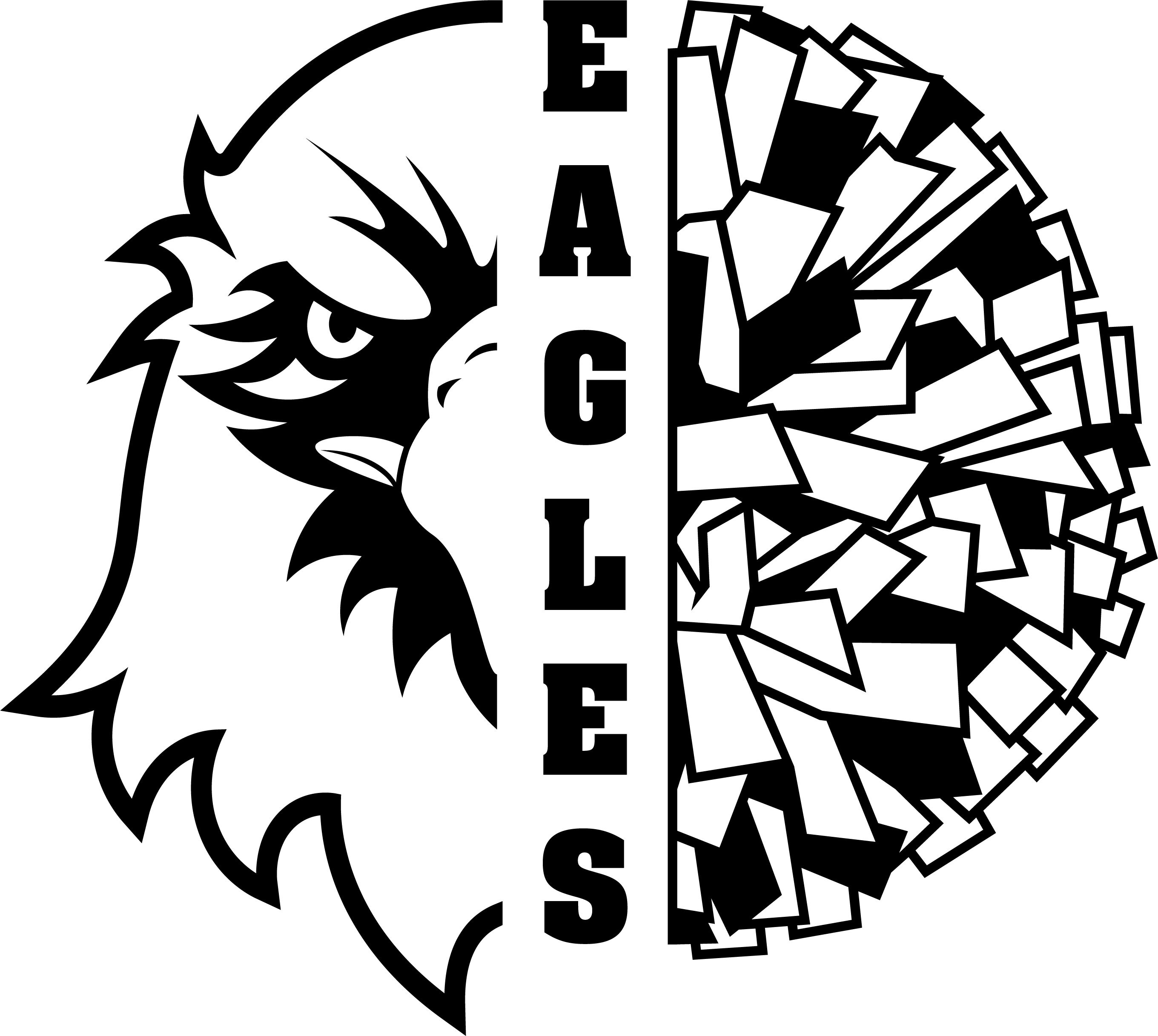 Eagles Cheer, Eagles Logo, Eagles SVG, Pom Pom SVG, T-shirt Design ...