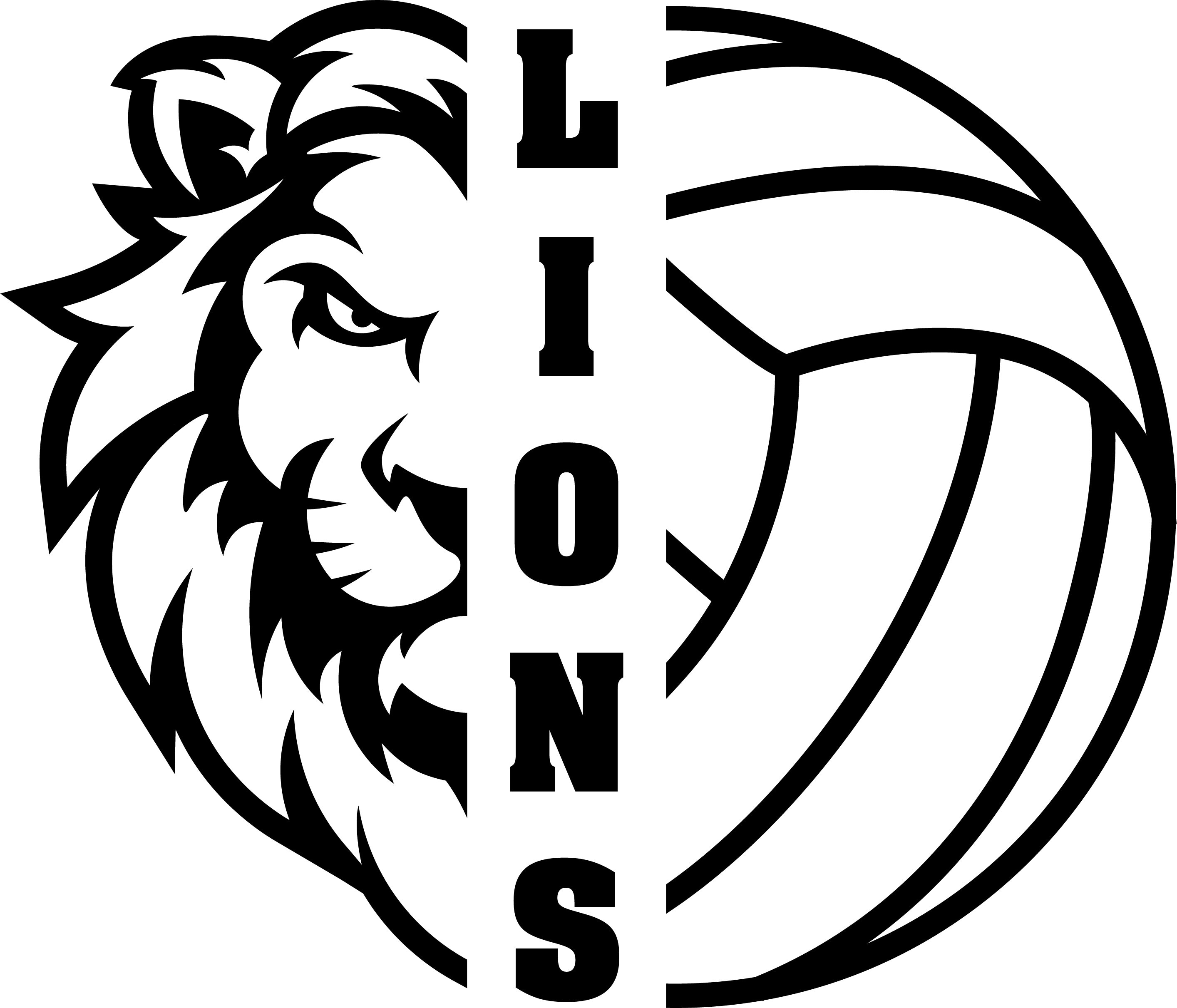 Lions Volleyball Logo SVG, T-shirt Design (digital Files) - Etsy