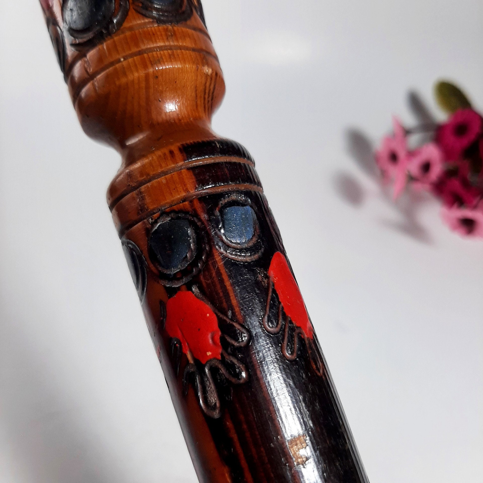 Vintage Big Pencil, Wooden Pencil, Large Pencil, Hand Painted Pencil ...