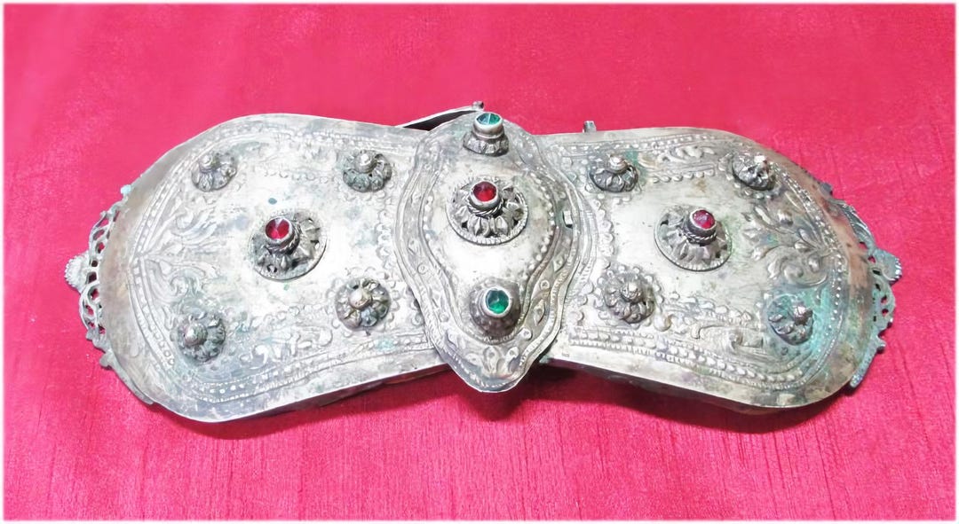 Belt Buckle Stones Antique Large Silver Ottoman Bridal , Metal Belt ...