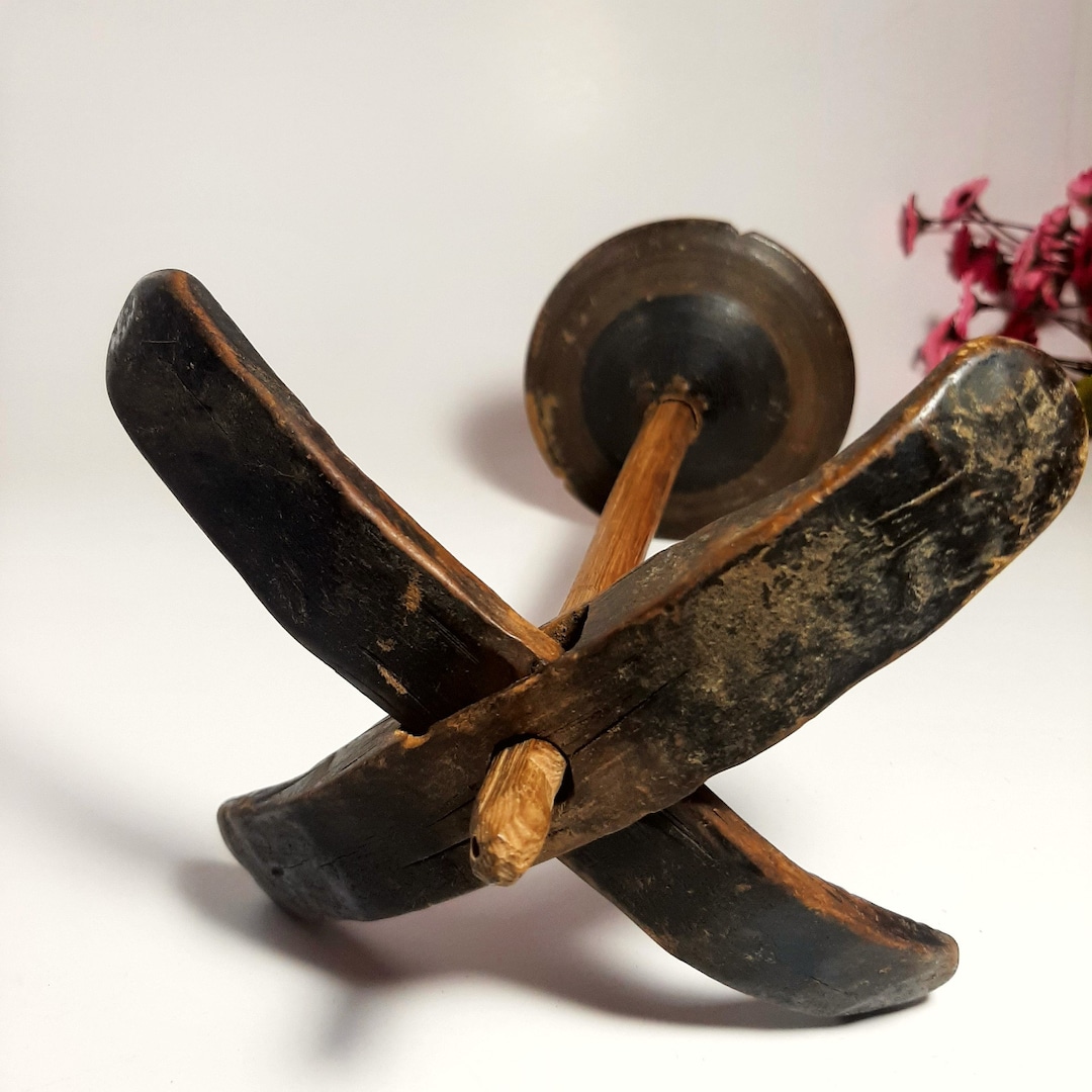 Antique Turkish Drop Spindle | Anatolia Region, Handmade | Hand Carved ...