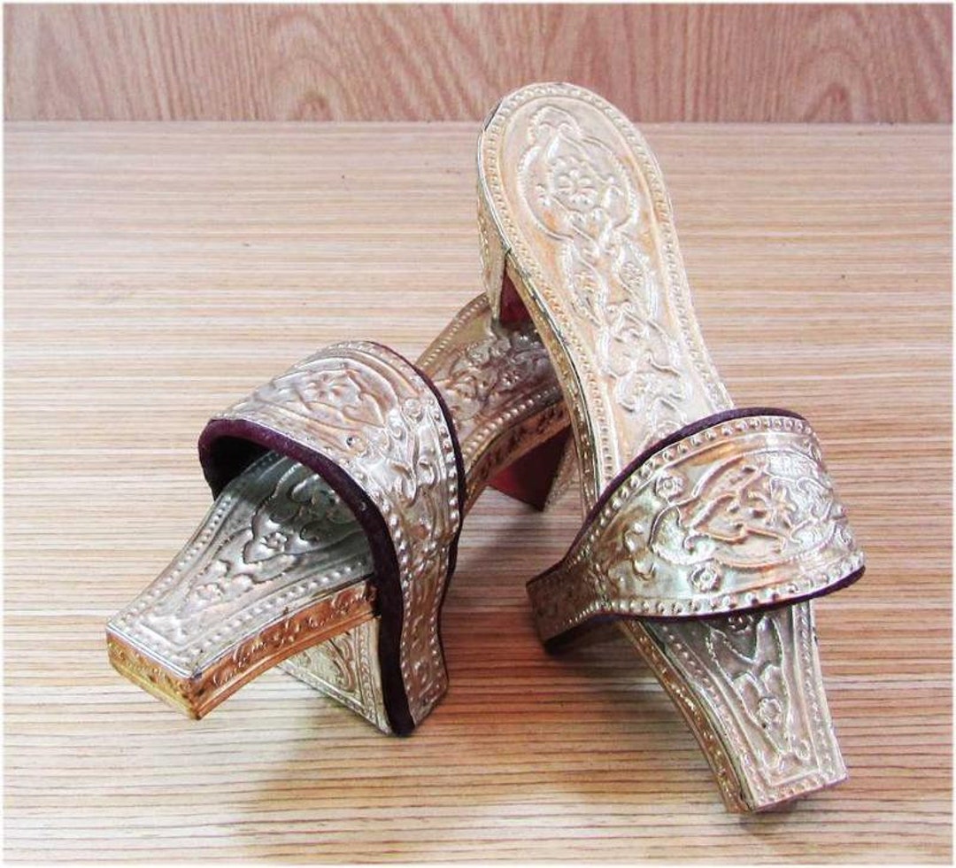 Vintage Decorative Ottoman Clogs Miniature Nalin Clogs Turkish Wooden ...