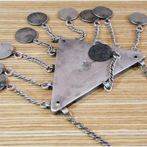 Ottoman Turkish Antique Silver Triangle Amulet Necklace - Etsy