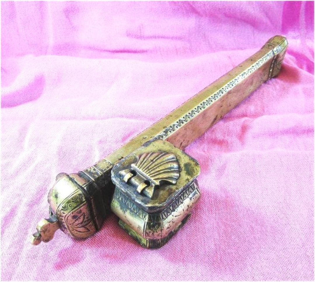 Pen Inkwell Case Box Antique Ottoman Turkish Traveling Scribe Bronze ...