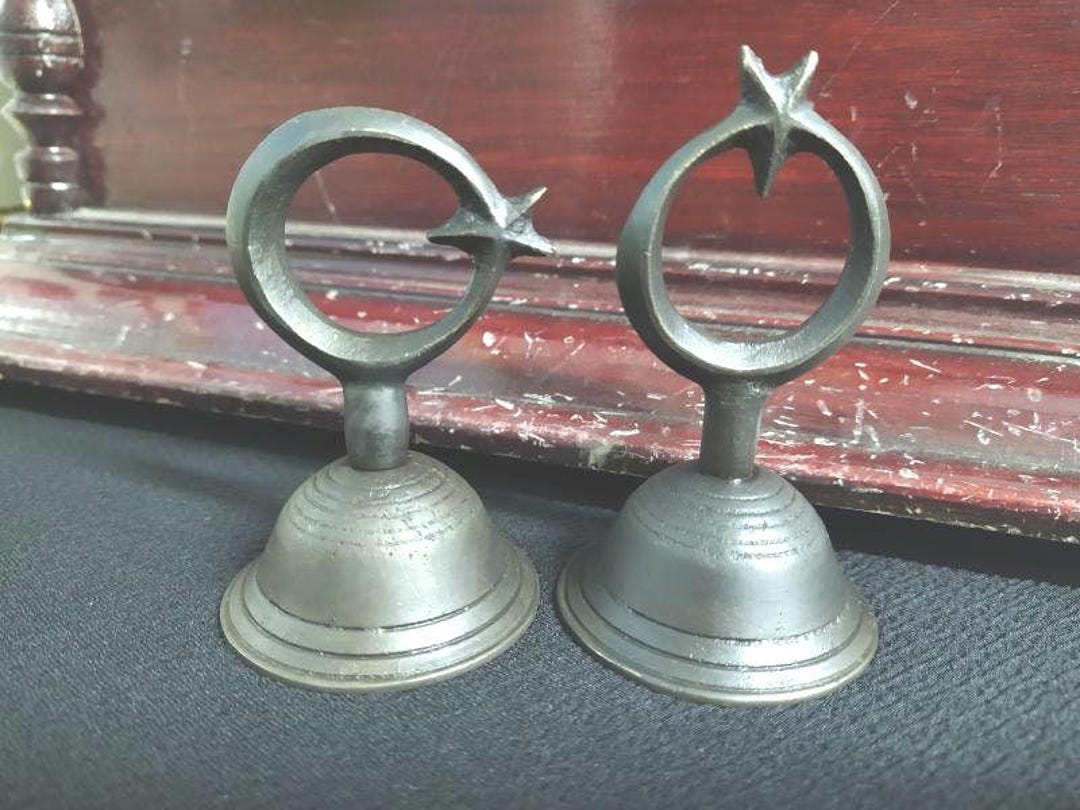 Antique Islamic Brass Alam | Crescent Alem Finial | Ottoman Mosque Top ...