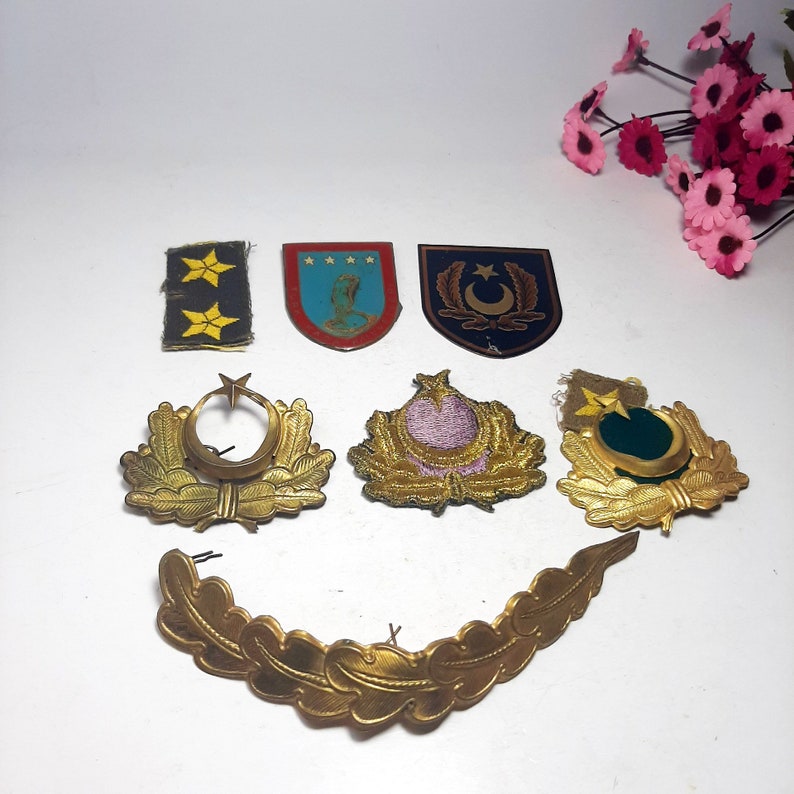 Vintage Turkish Army Rank Epaulette 8 Pcs / Shoulder Board - 1990's ...