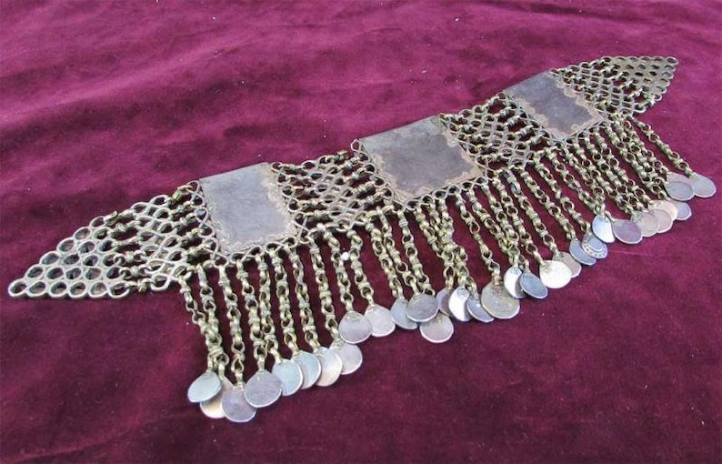 Ottoman Empire Antique Bridal Silver Headdress Coins and - Etsy